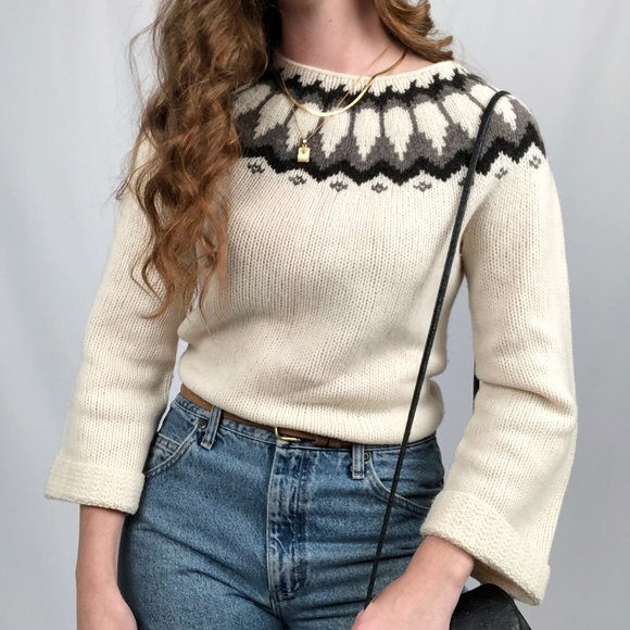 Vintage | Sweaters | Vintage Icelandic Farmers Market 0 Wool Fair Isle ...
